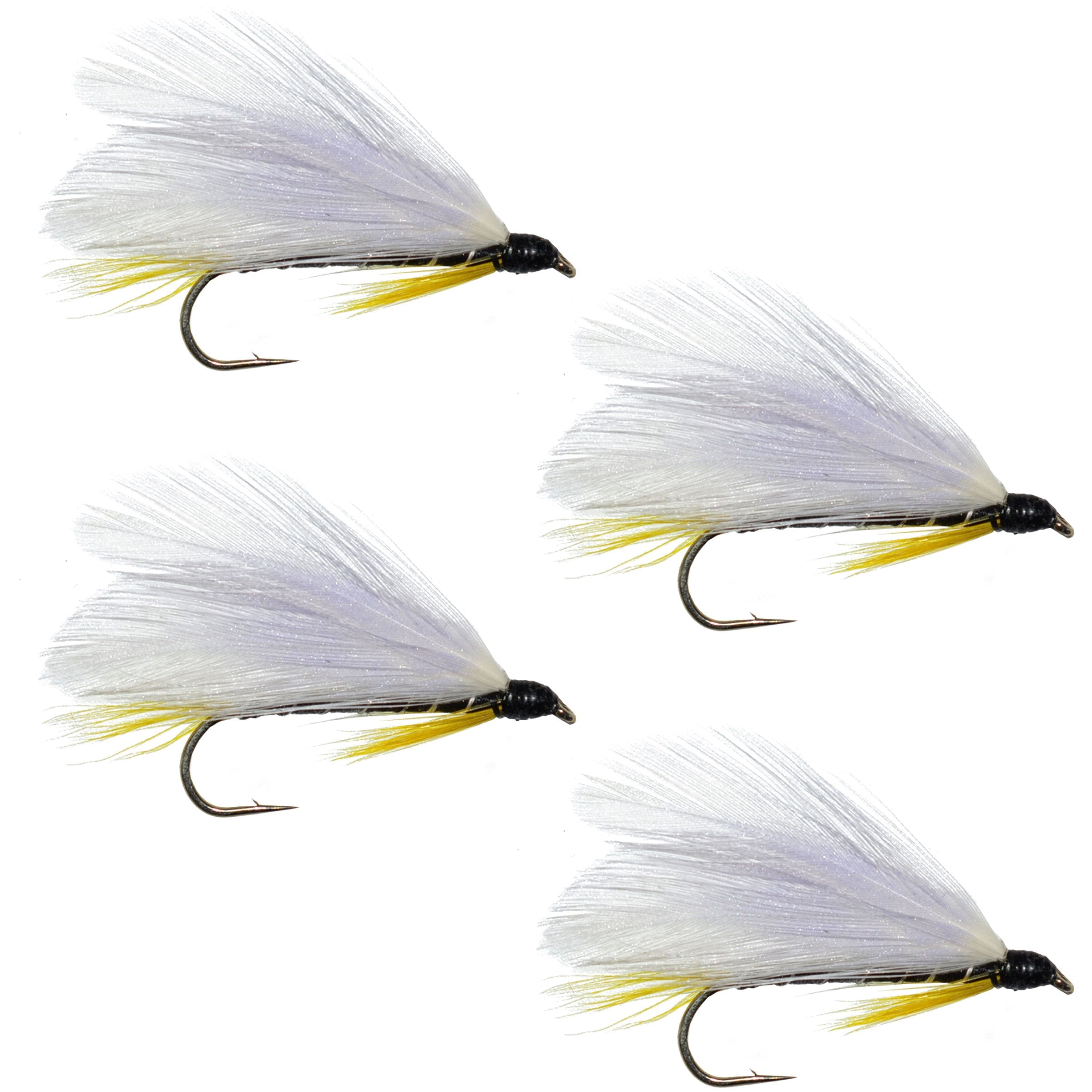 Black Ghost Classic Streamer Flies - Set of 4- Hook Size 4 – Outdoor America