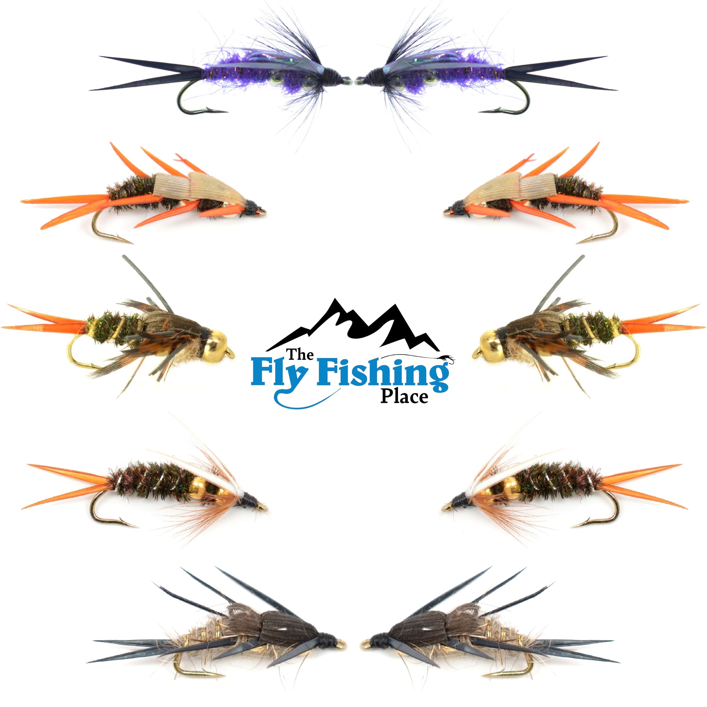 Basics Collection - Double Bead Head Nymph Assortment - 10 Wet Flies ...