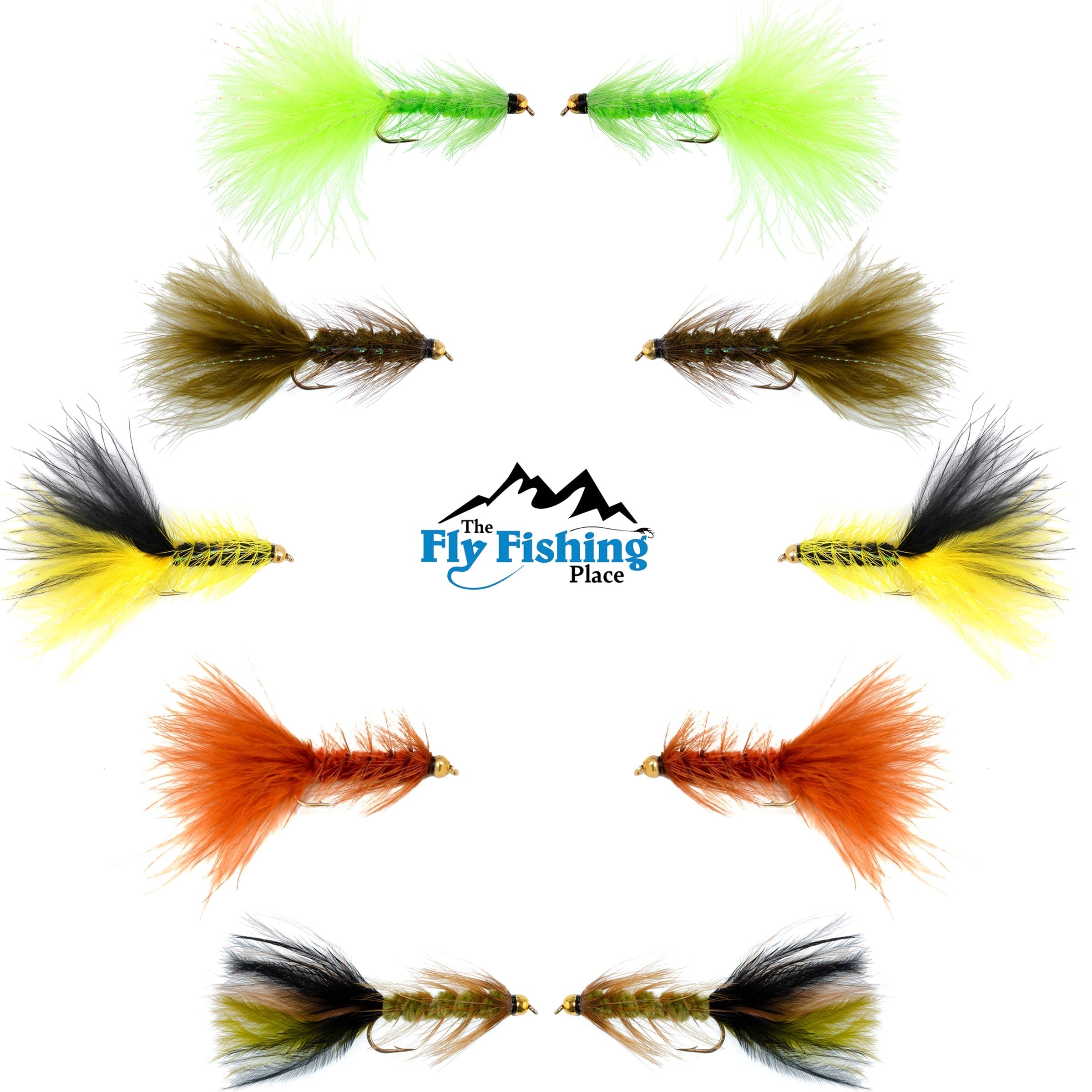 Basics Collection - Crystal Woolly Bugger Assortment - 10 Bead Head We ...