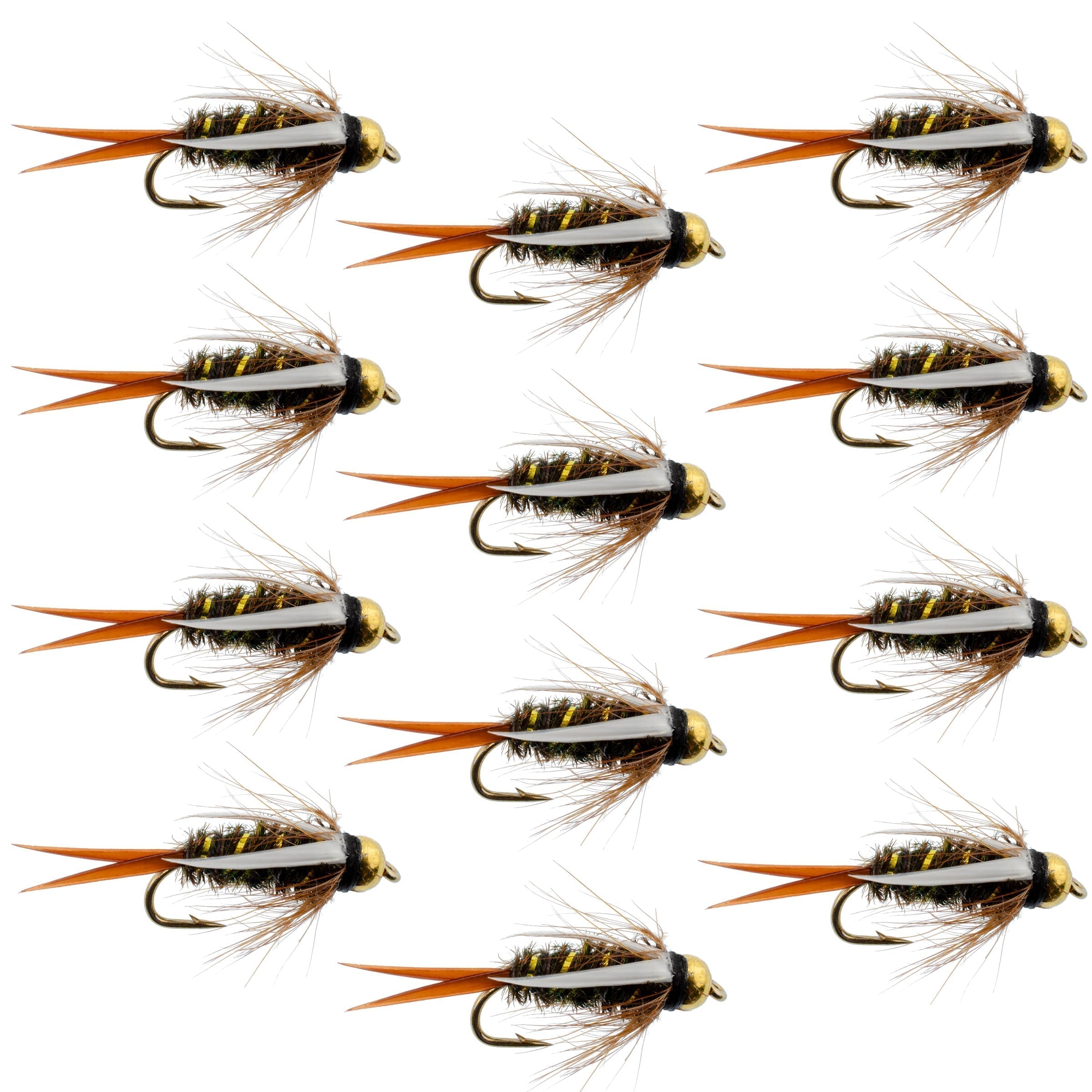 Bead Head Prince Nymph Fly Fishing Flies - 1 Dozen Flies Hook Size 18 ...