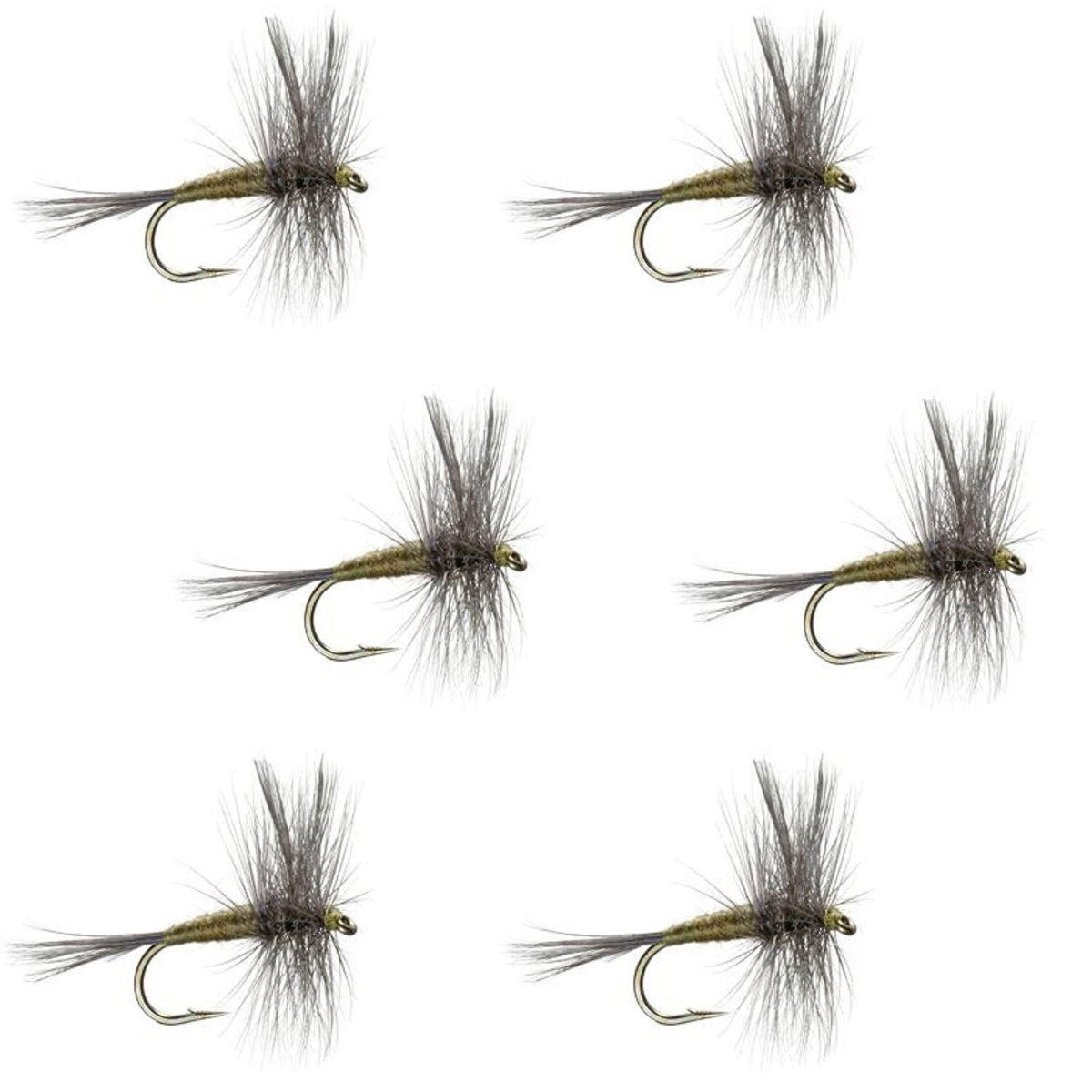 Blue Winged Olive BWO Classic Trout Dry Fly Fishing Flies - Set of 6 F ...