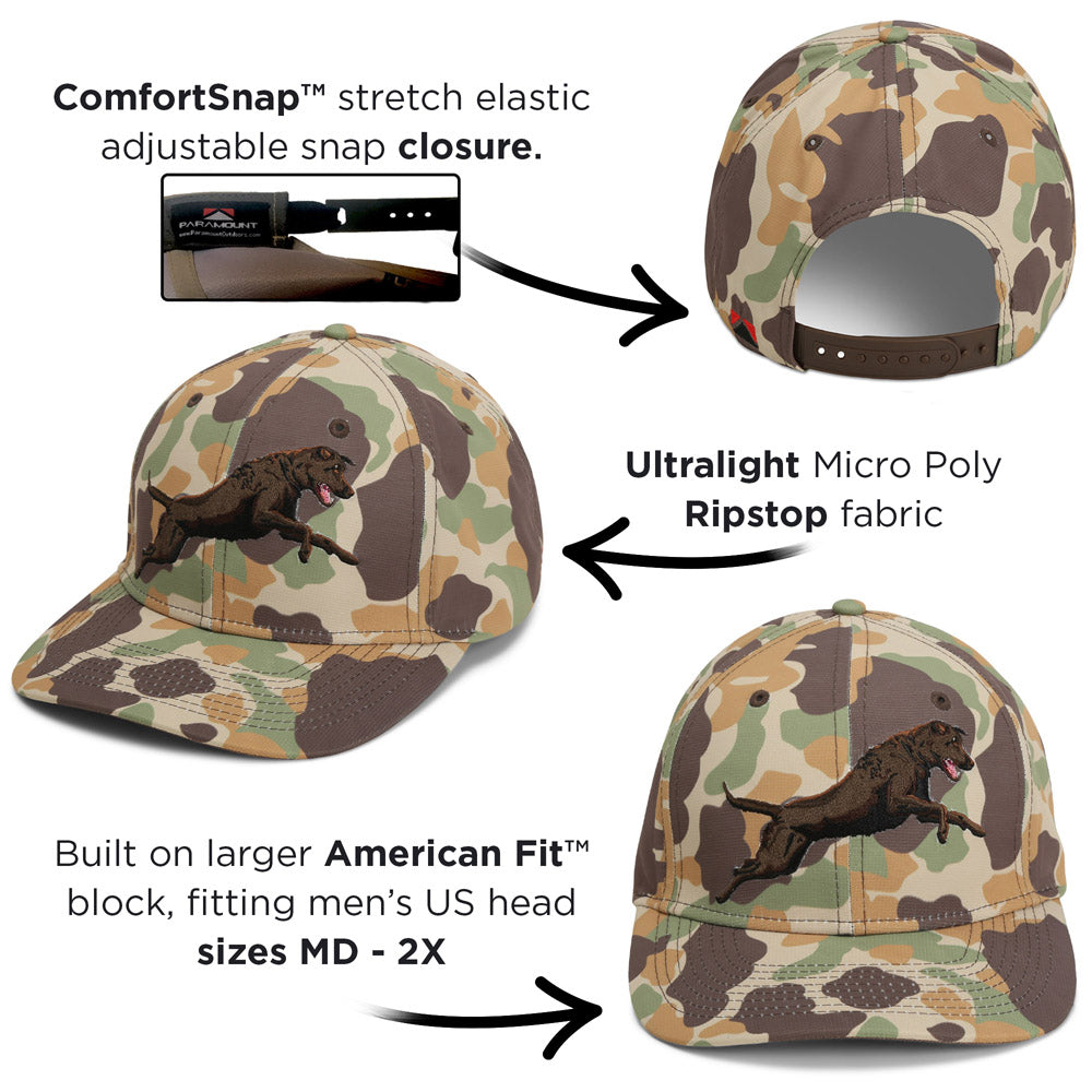 Chocolate Lab 6-Panel Riverside Vintage Camo Cap – Outdoor America