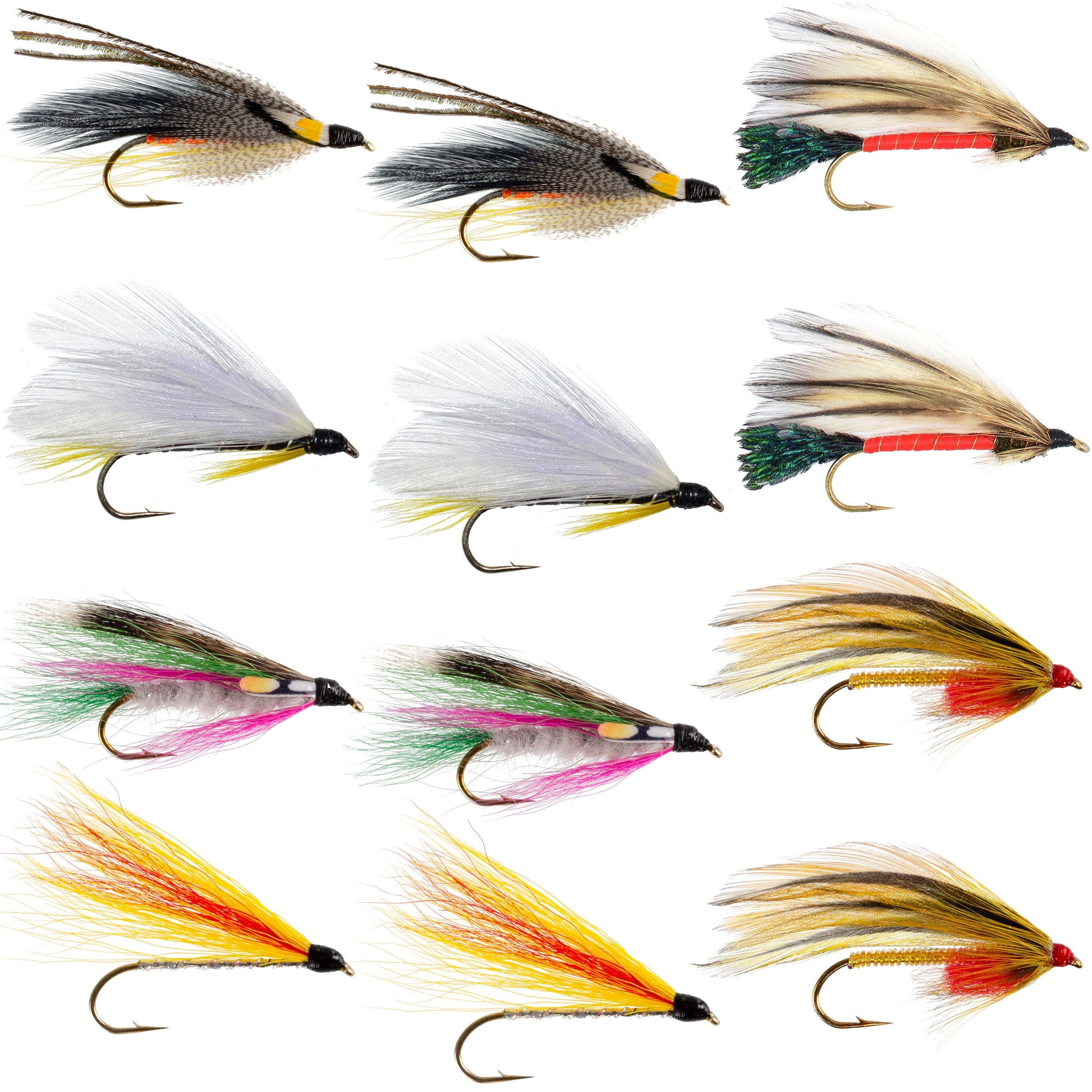 Classic Streamers Fly Fishing Flies Collection - Assortment of 12 Trou ...