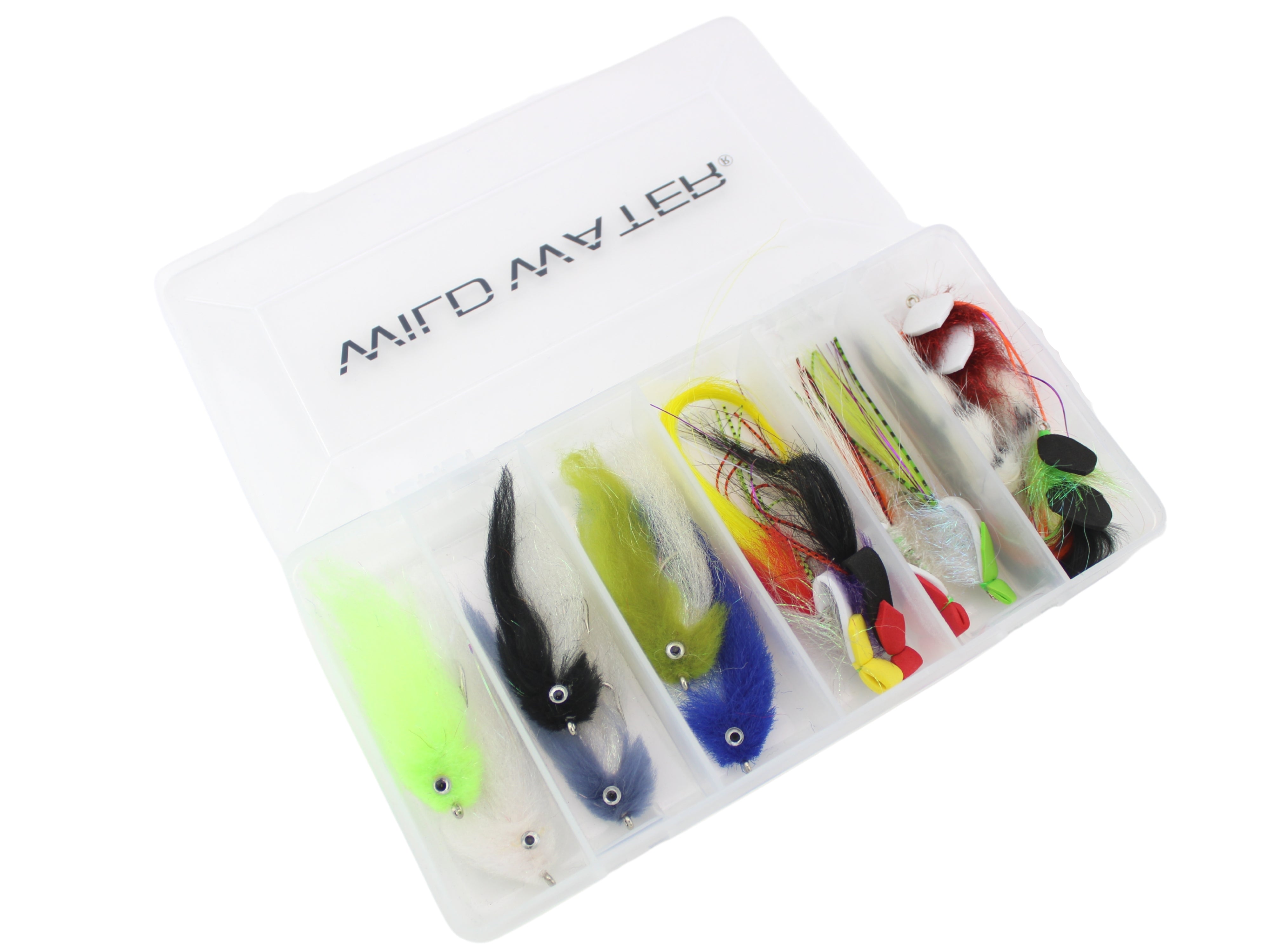 Top Water Baitfish Fly Assortment, 12 Saltwater Flies | Fly Box | Wild ...