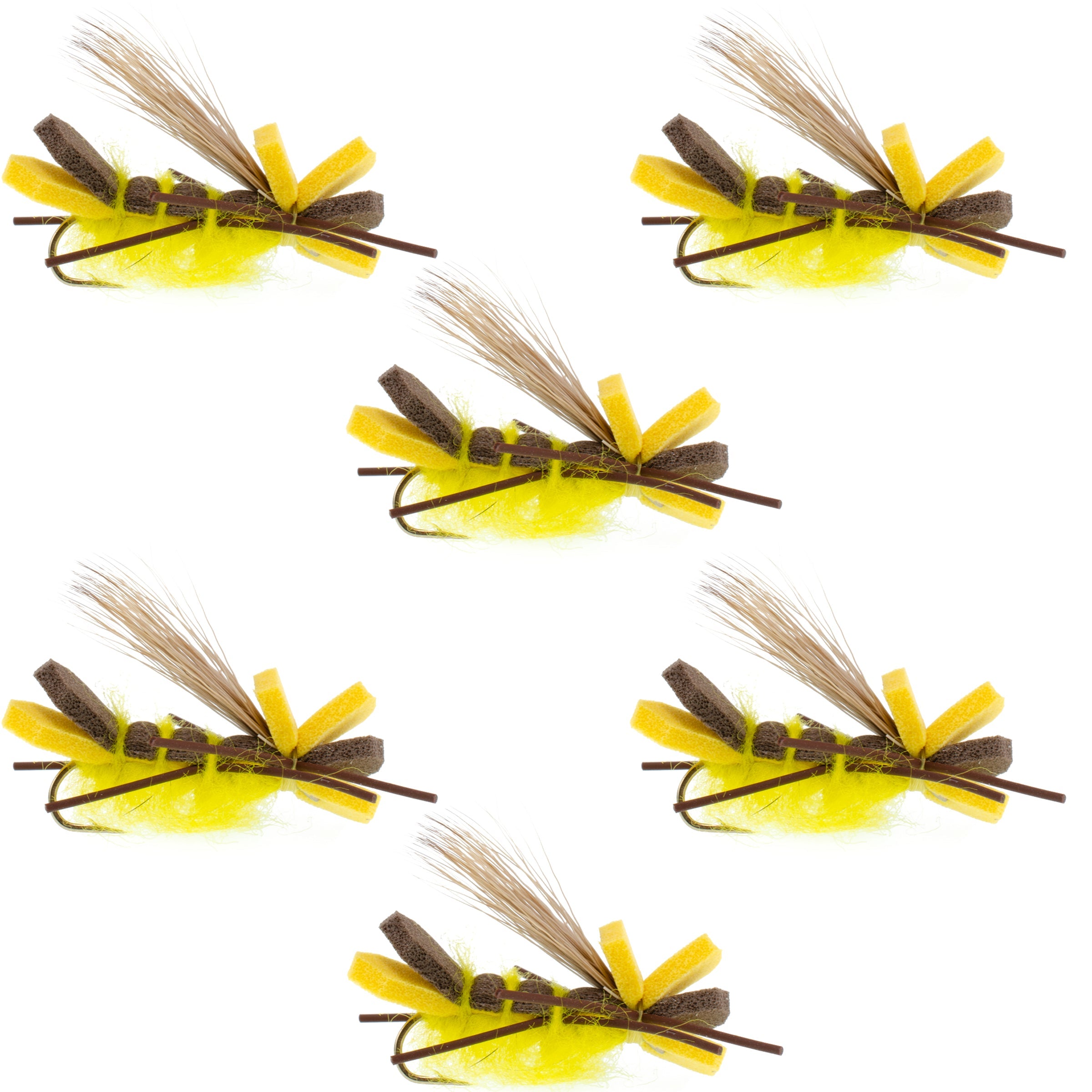Godzilla Hopper Trout Flies - Yellow High Visibility Grasshopper or St ...