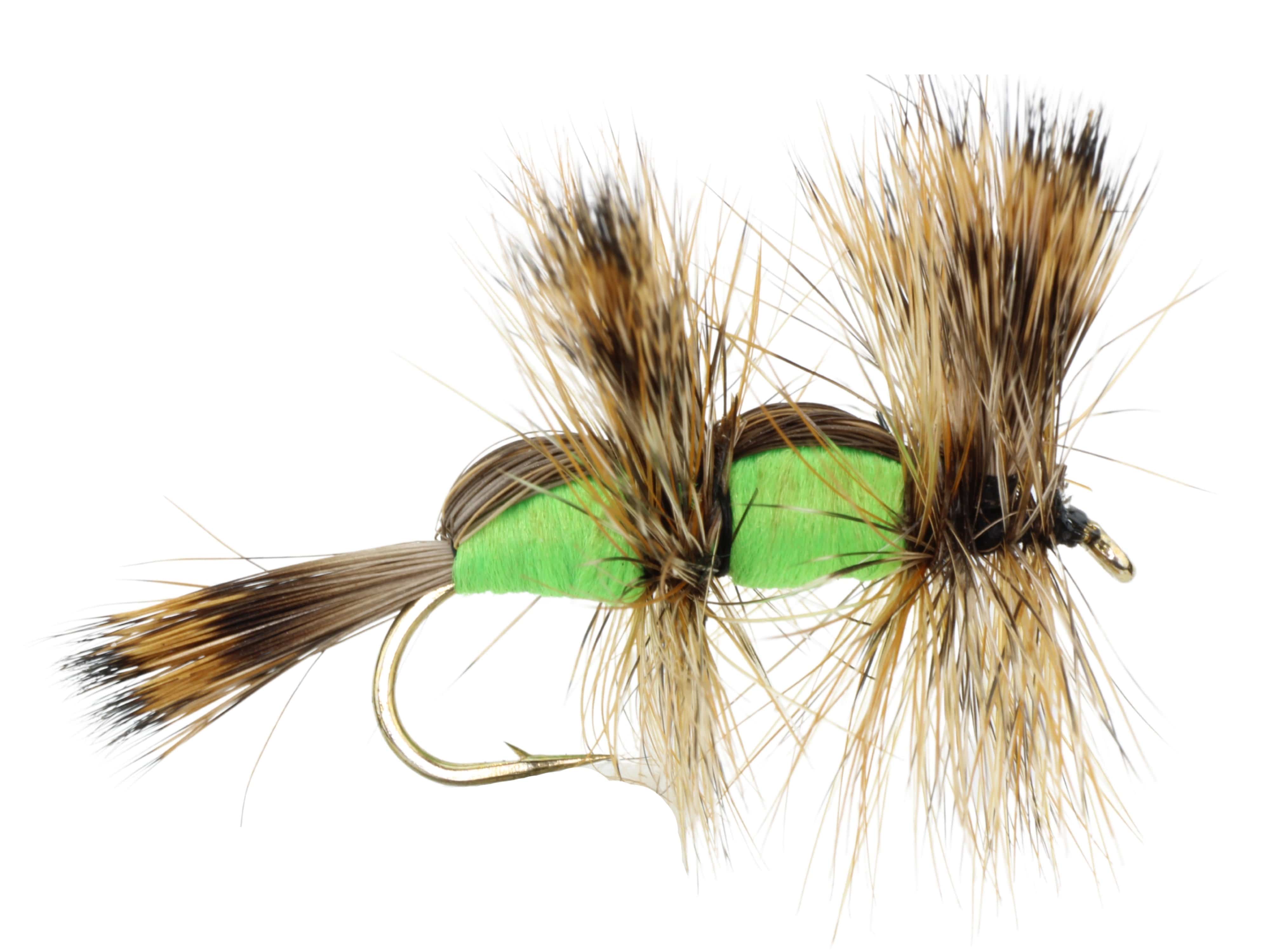 Double Humpy Fly, Size 10 | Green | Qty. 6 | Wild Water Fly Fishing ...