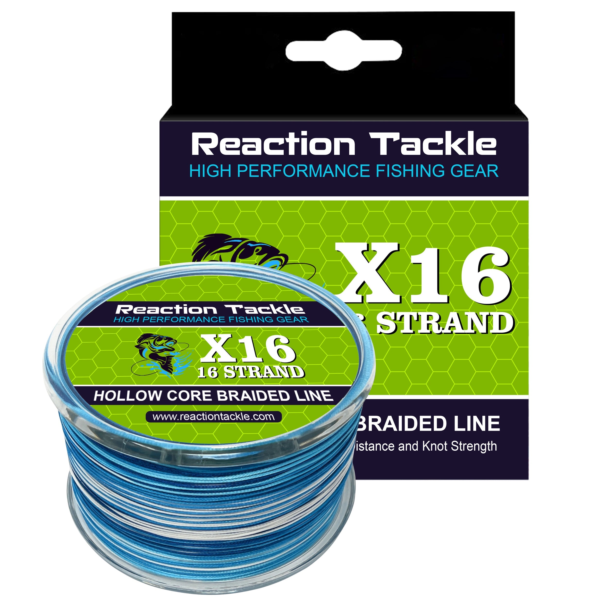 Reaction Tackle Hollow Core - 16 Strand Braided Fishing Line – Outdoor ...