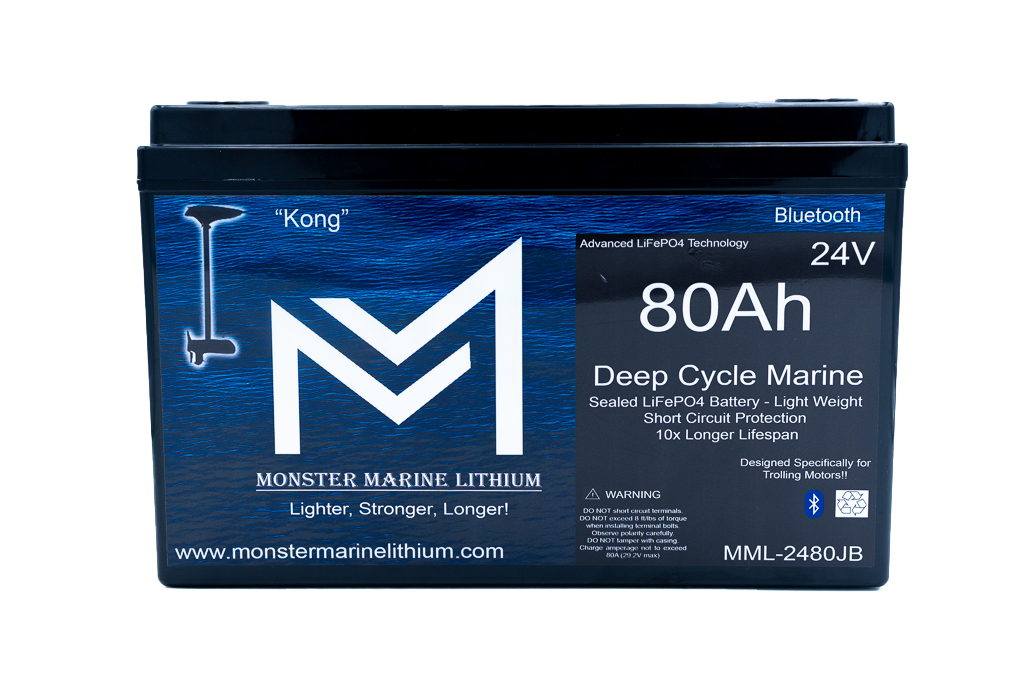 24V 80Ah Lithium Bluetooth Marine Trolling Battery "Kong" – Outdoor America
