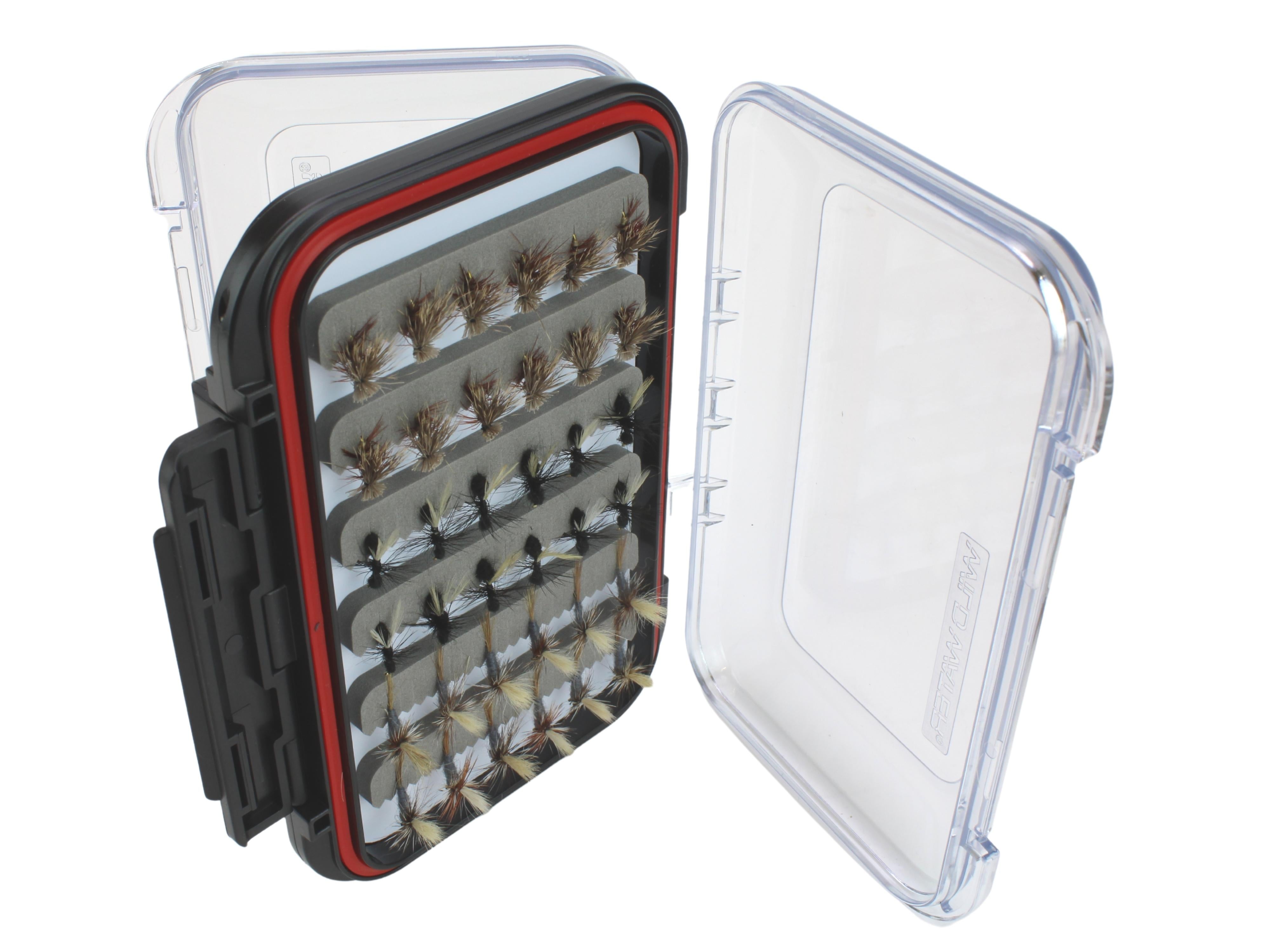 Dry Fly Assortment, 72 Dry Flies | 2 Sided Fly Box | Wild Water Fly Fi ...
