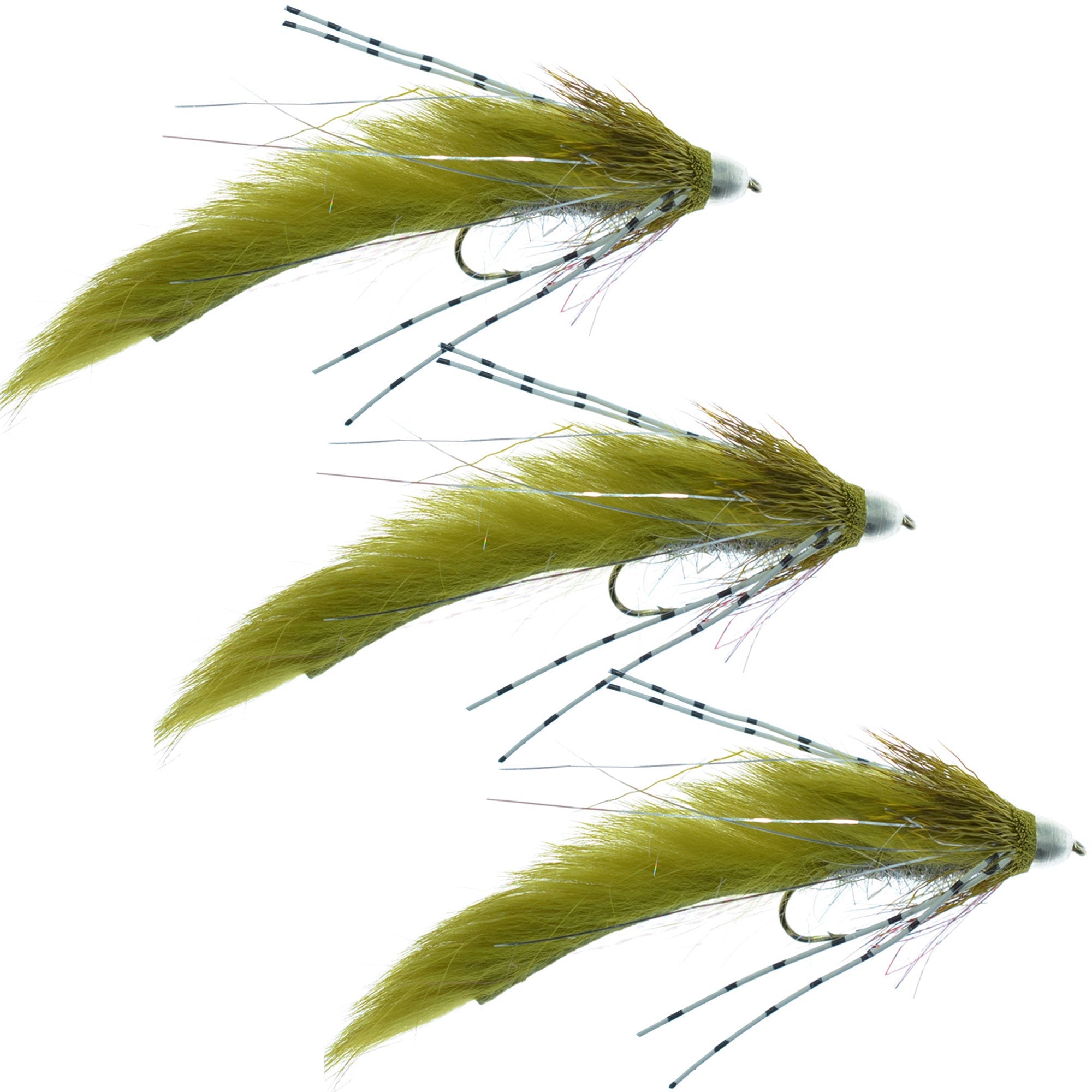 3 Pack Cone Head Muddy Buddy Trout and Bass Streamer Fly Lunchables ...