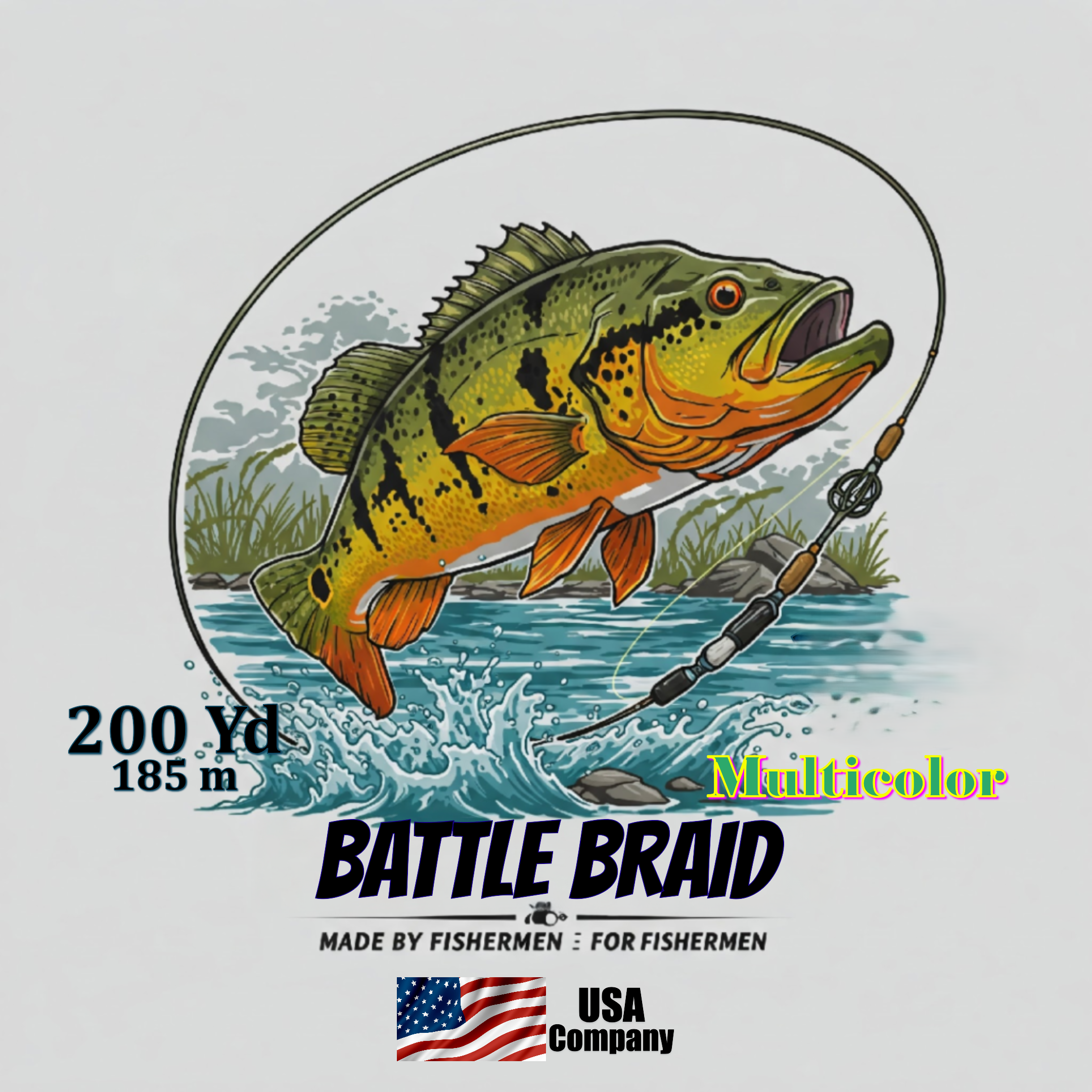 MULTICOLOR 200/300 YARD SPOOL 8x PE – Outdoor America