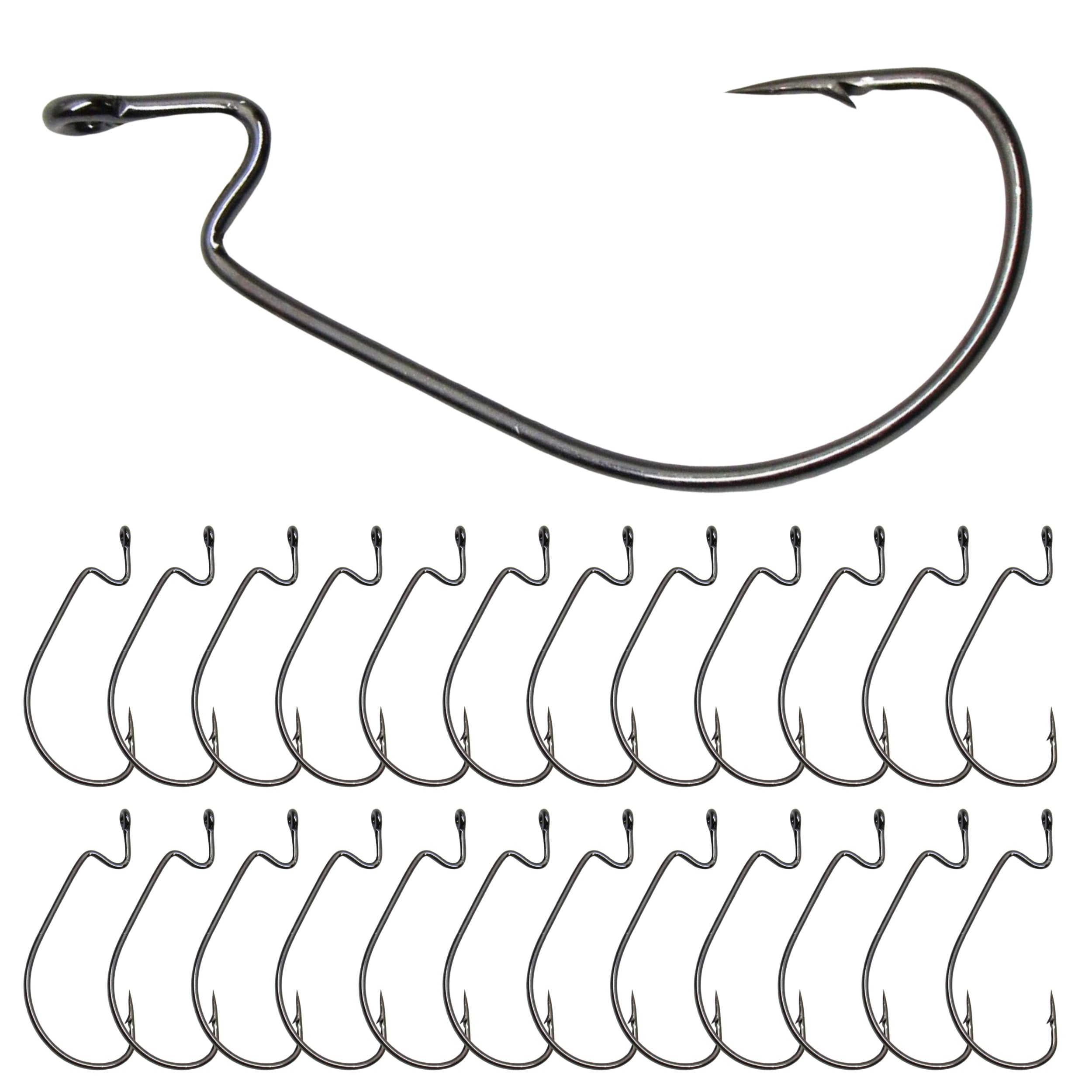 Reaction Tackle Offset EWG Worm Hooks (25-Pack) – Outdoor America