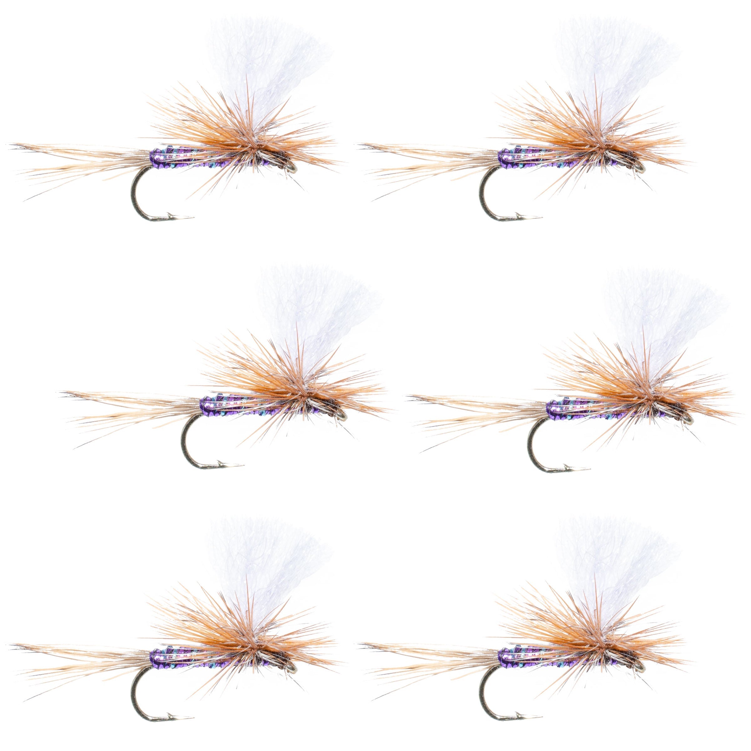 Parachute Super Flash Purple Haze Dry Fly - 6 Flies Size 18 – Outdoor ...