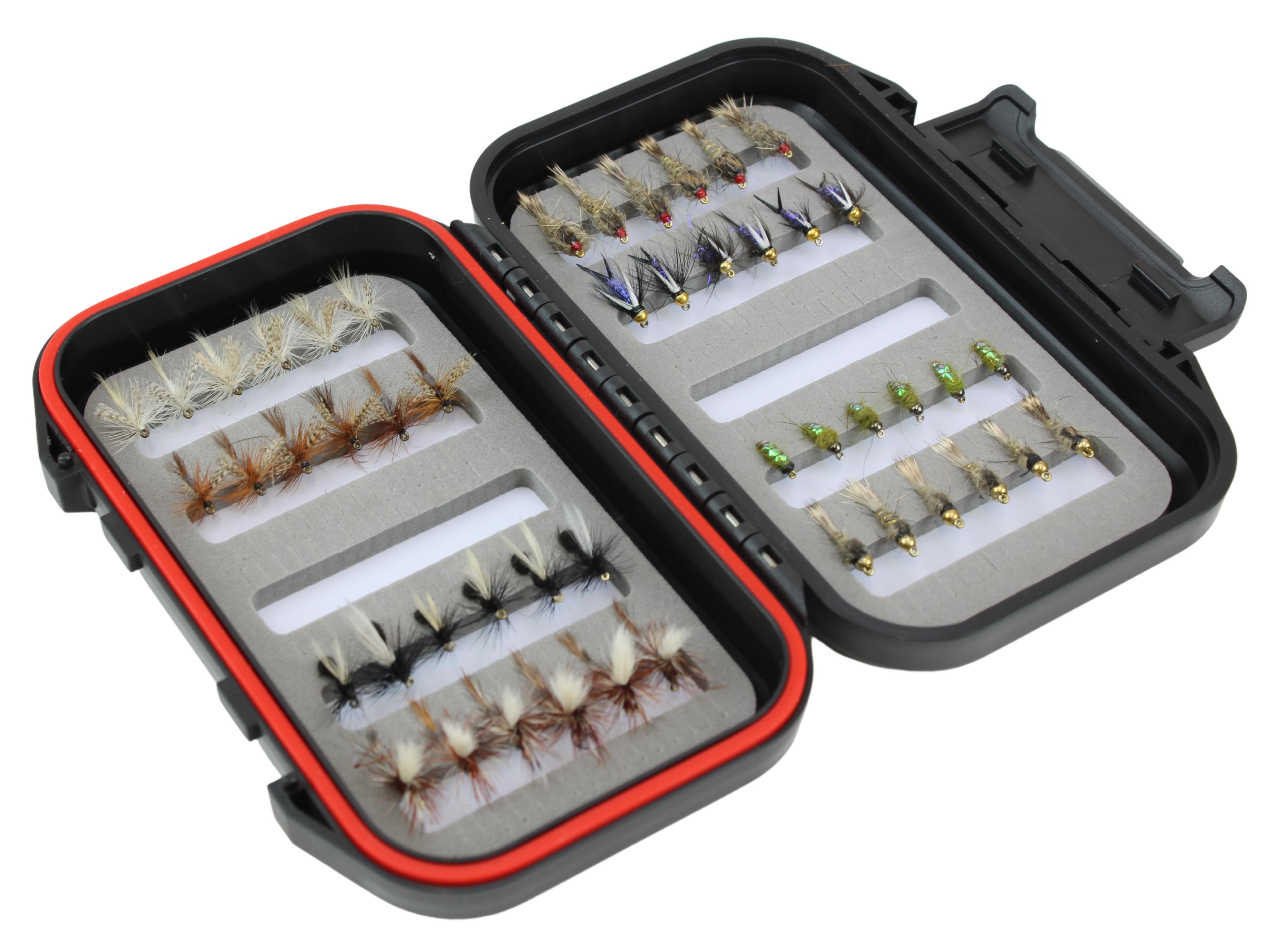 Dry and Nymph Fly Assortment, 48 Flies | Fly Box | Wild Water Fly Fish ...