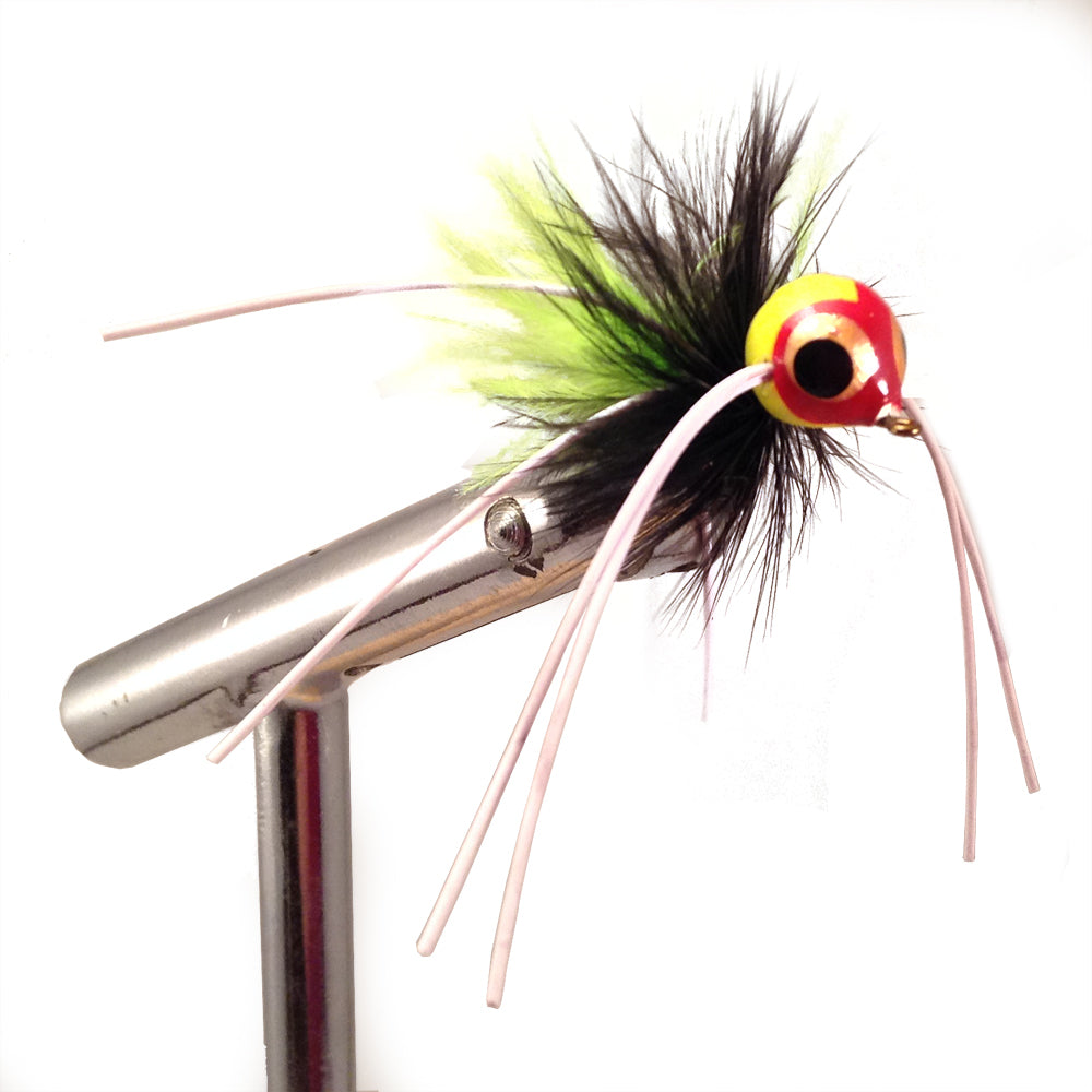Spherical Body Popper, Size 4 | Chartreuse and Black | Qty. 4 | Wild W ...