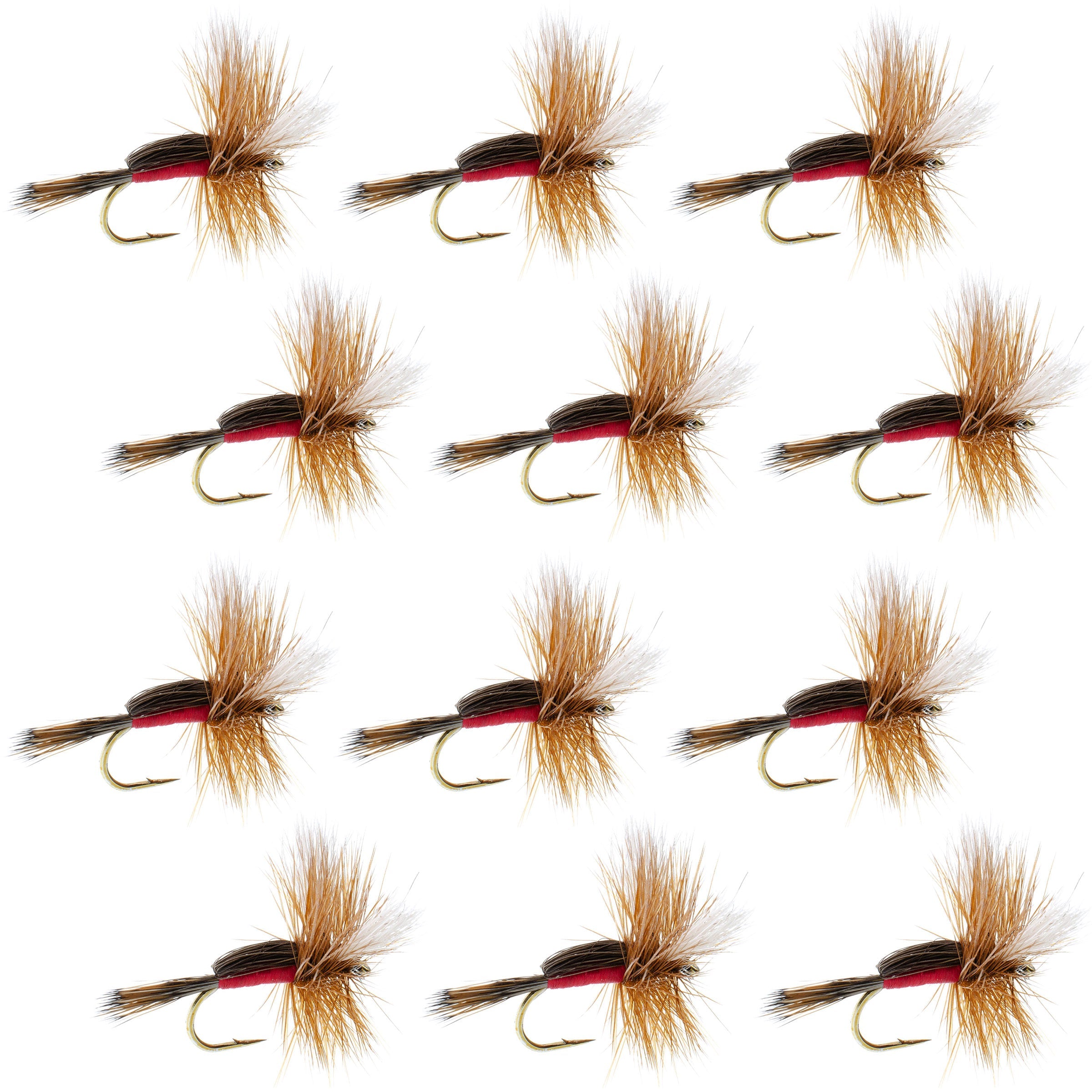 Royal Humpy Classic Hair Wing Dry Fly - 1 Dozen Flies Hook Size 8 ...