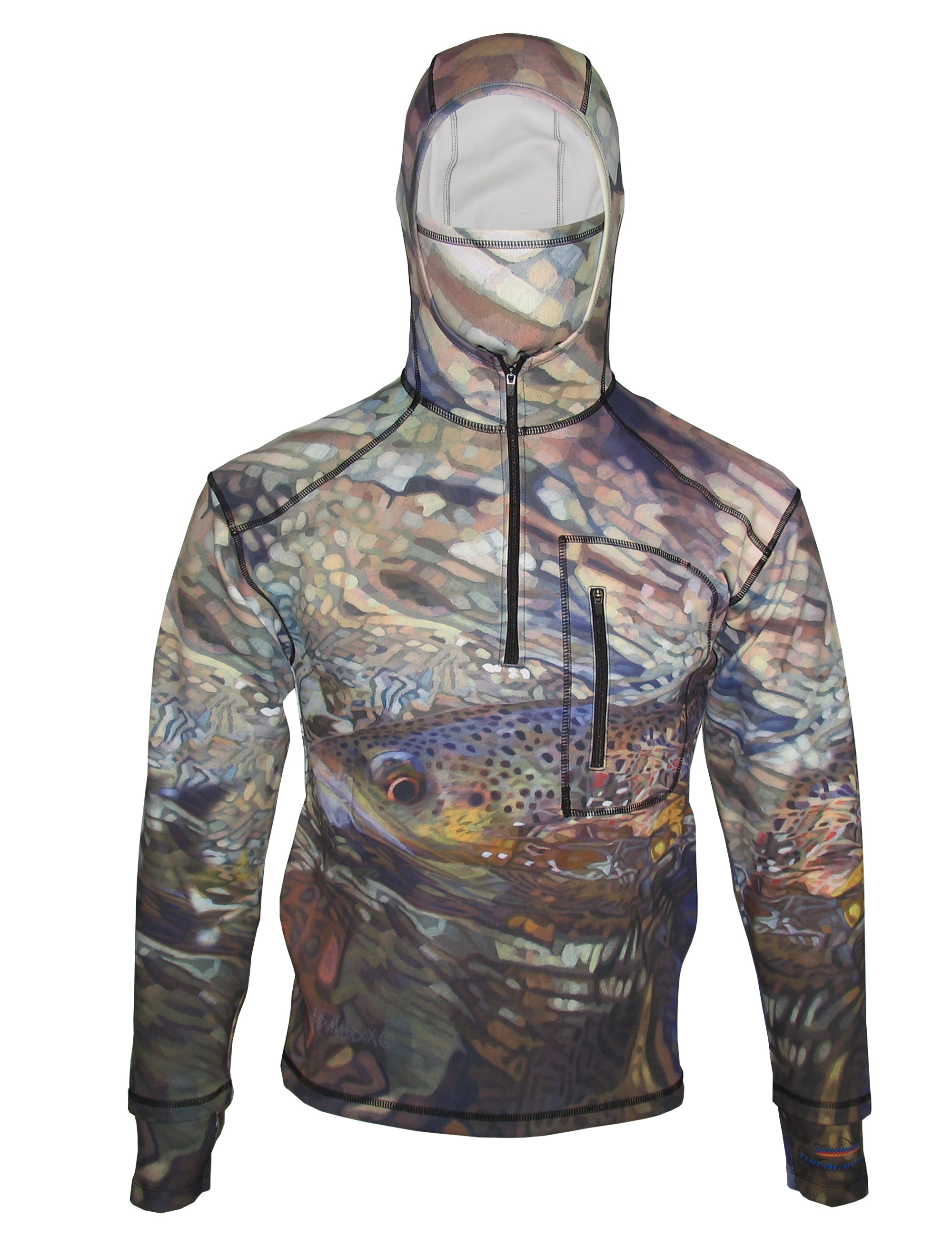 Secluded Brown Trout Heavyweight 1/4-Zip FlexShell Fishing Hoodie ...