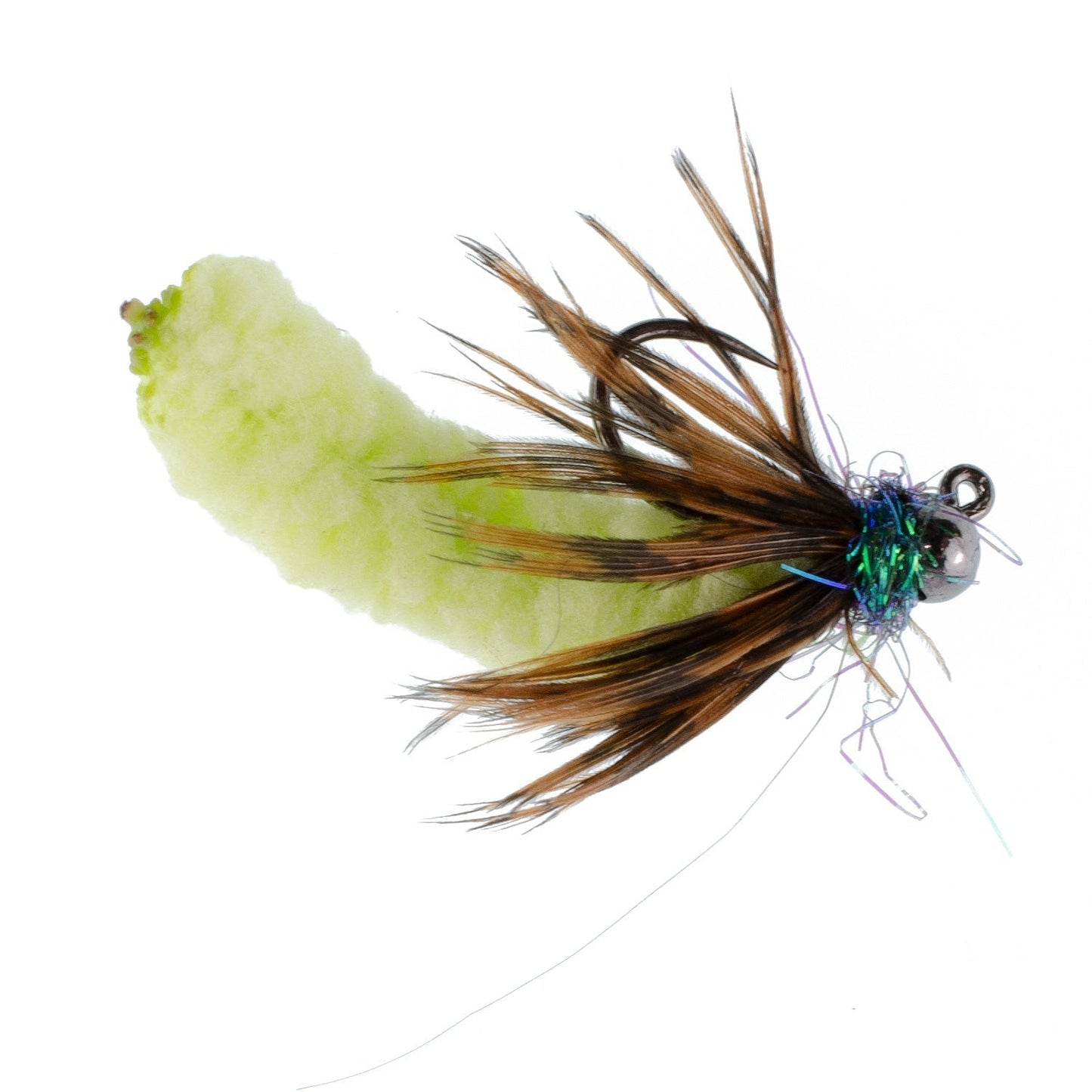 Tungsten Bead Chartreuse Mop Fly Tactical Jig Czech Euro Nymph Barbles ...