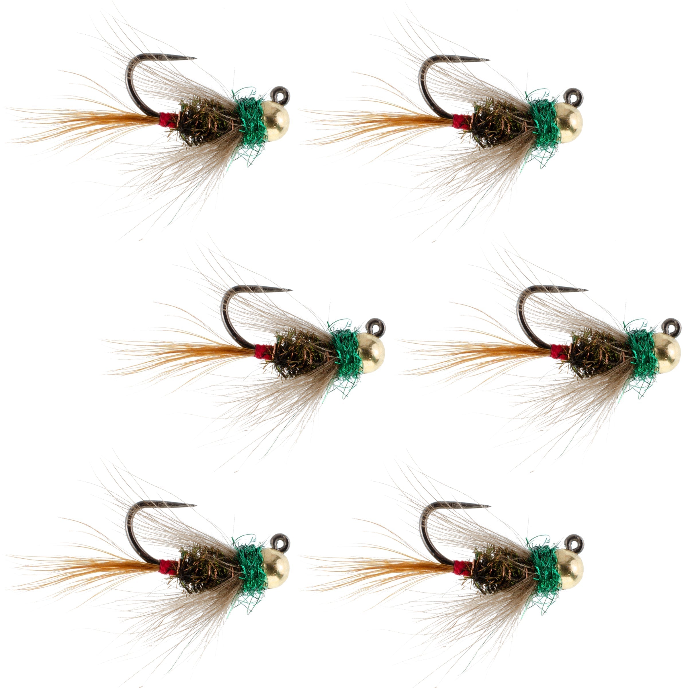 Tungsten Bead Tactical CDC Frenchie Czech Nymph Euro Nymphing Fly - 6 ...