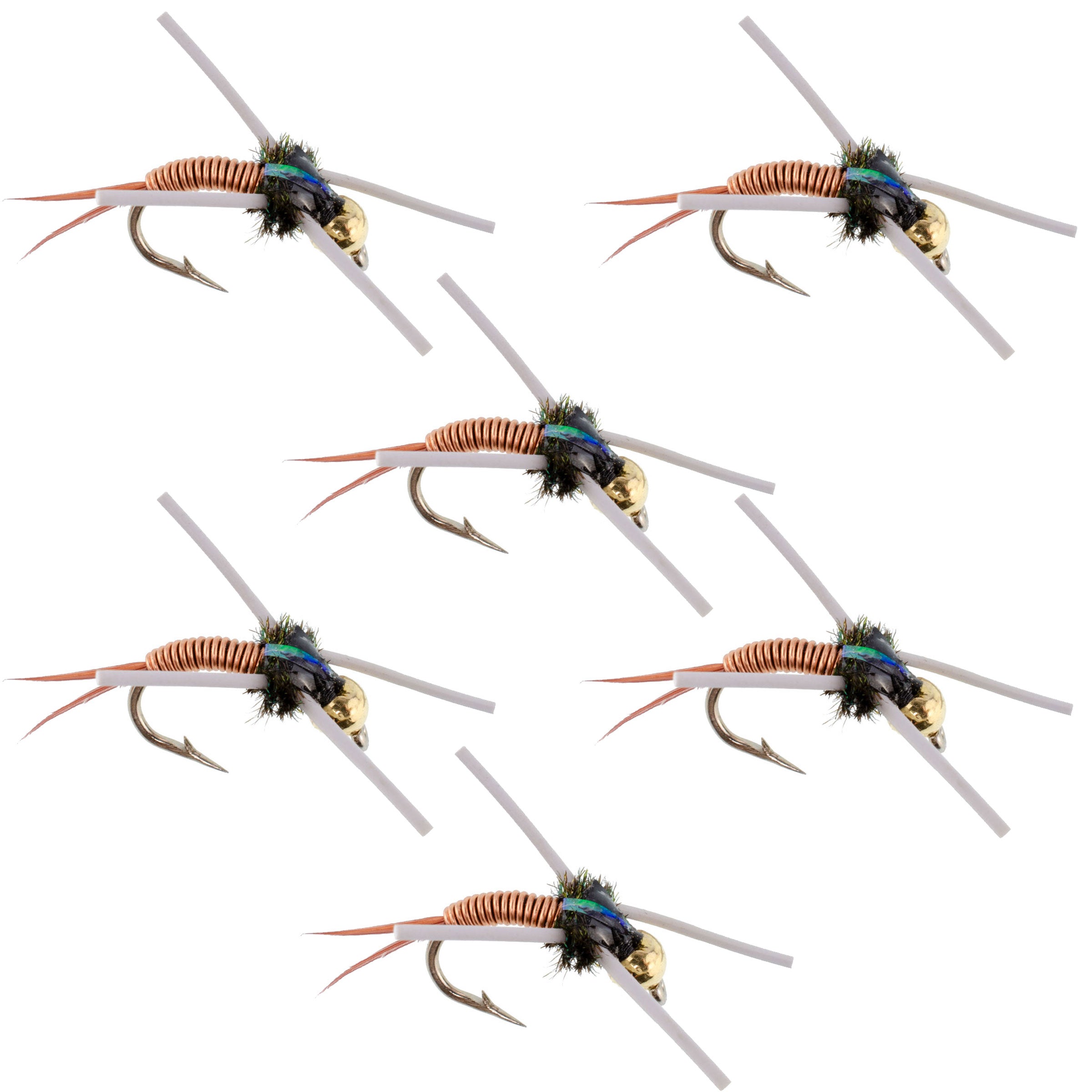 Tungsten Bead Head Rubber Legs Copper John Nymph Fly Fishing Flies - S ...