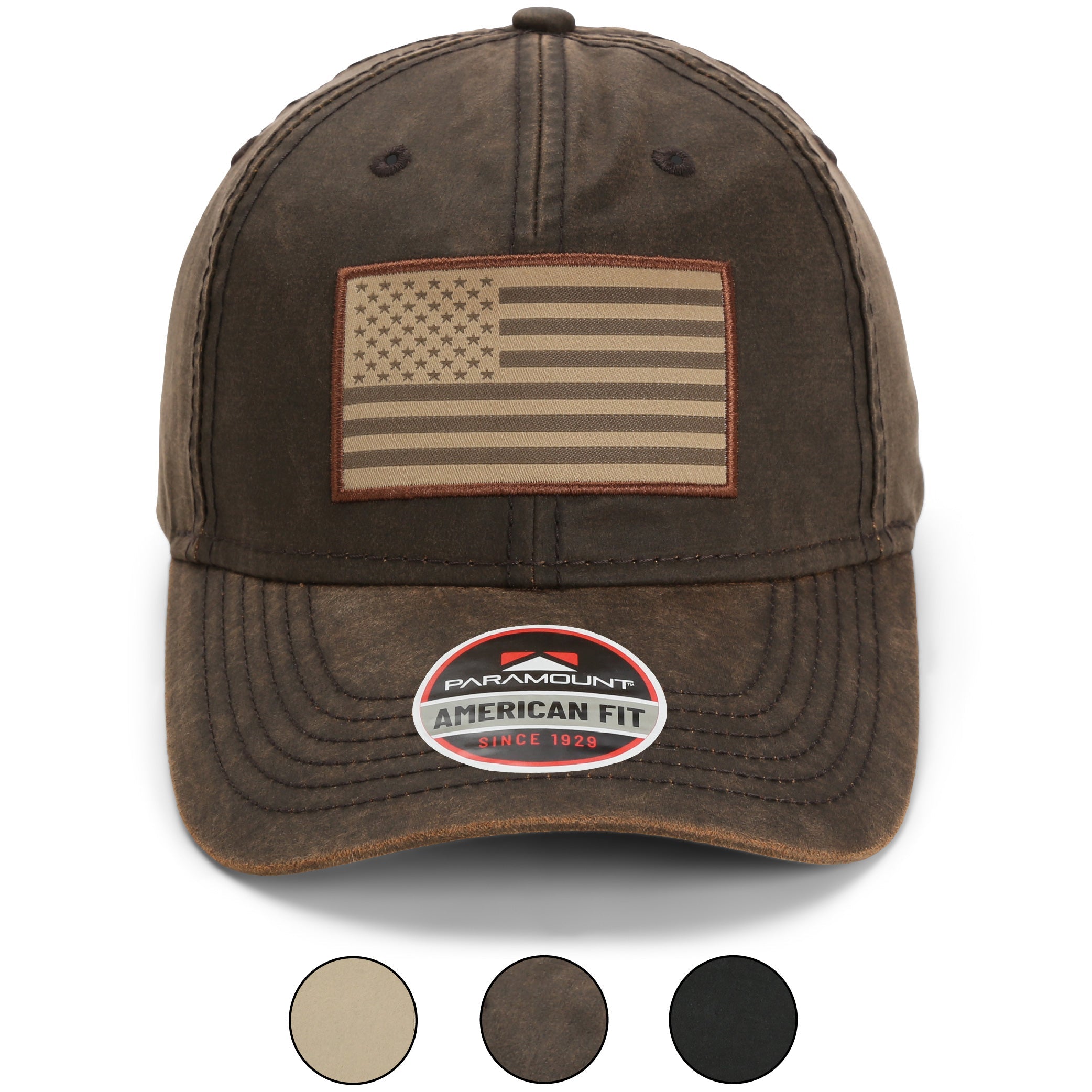 Waxed Cloth American Flag Dad Cap – Outdoor America