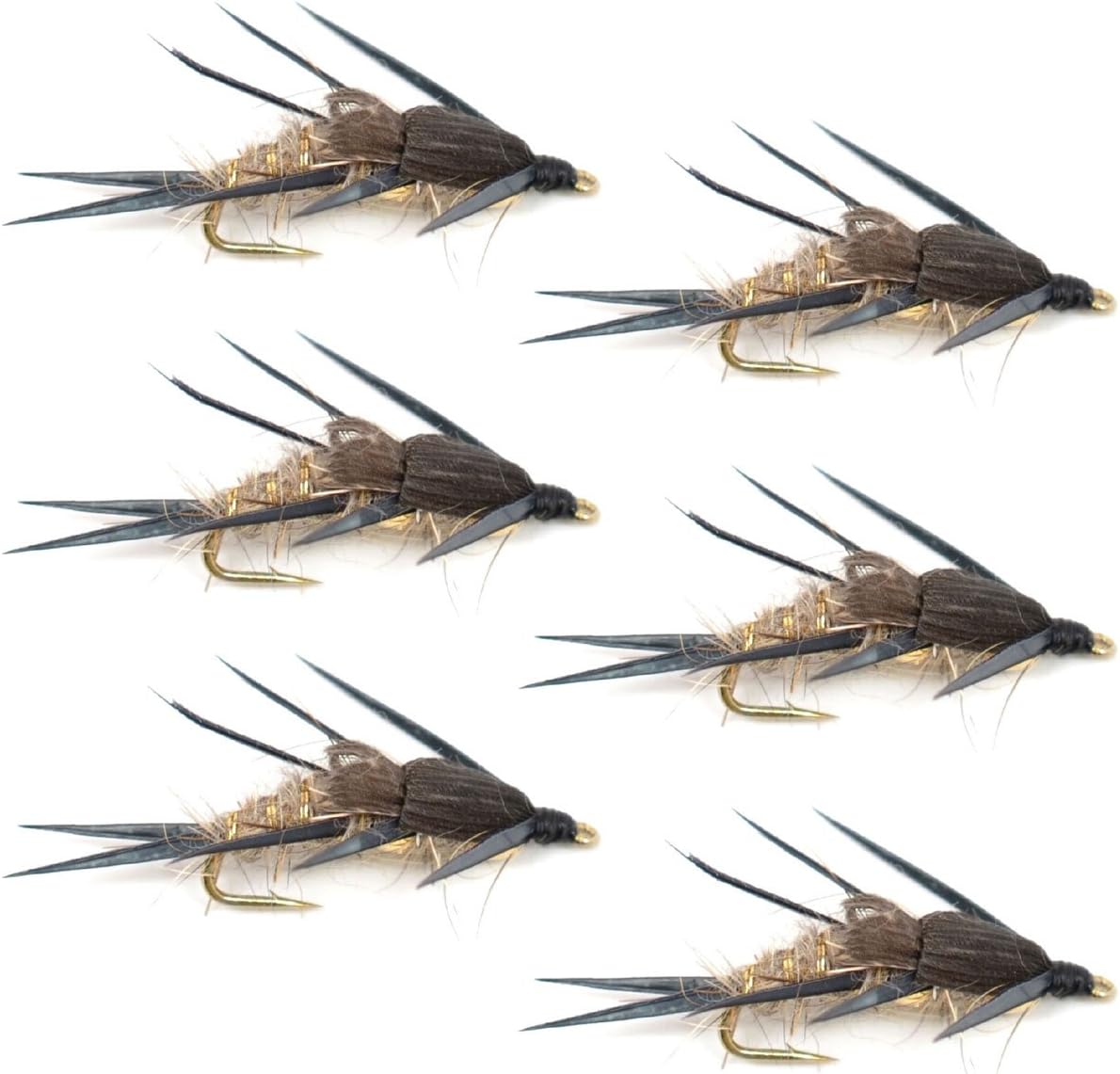 Double Bead Gold Ribbed Hare's Ear Nymph Fly Fishing Flies - Trout and ...