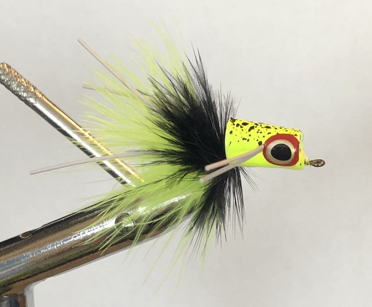 Snub Nose Slider Popper, Size 8 | Chartreuse and Black | Qty. 4 | Wild ...
