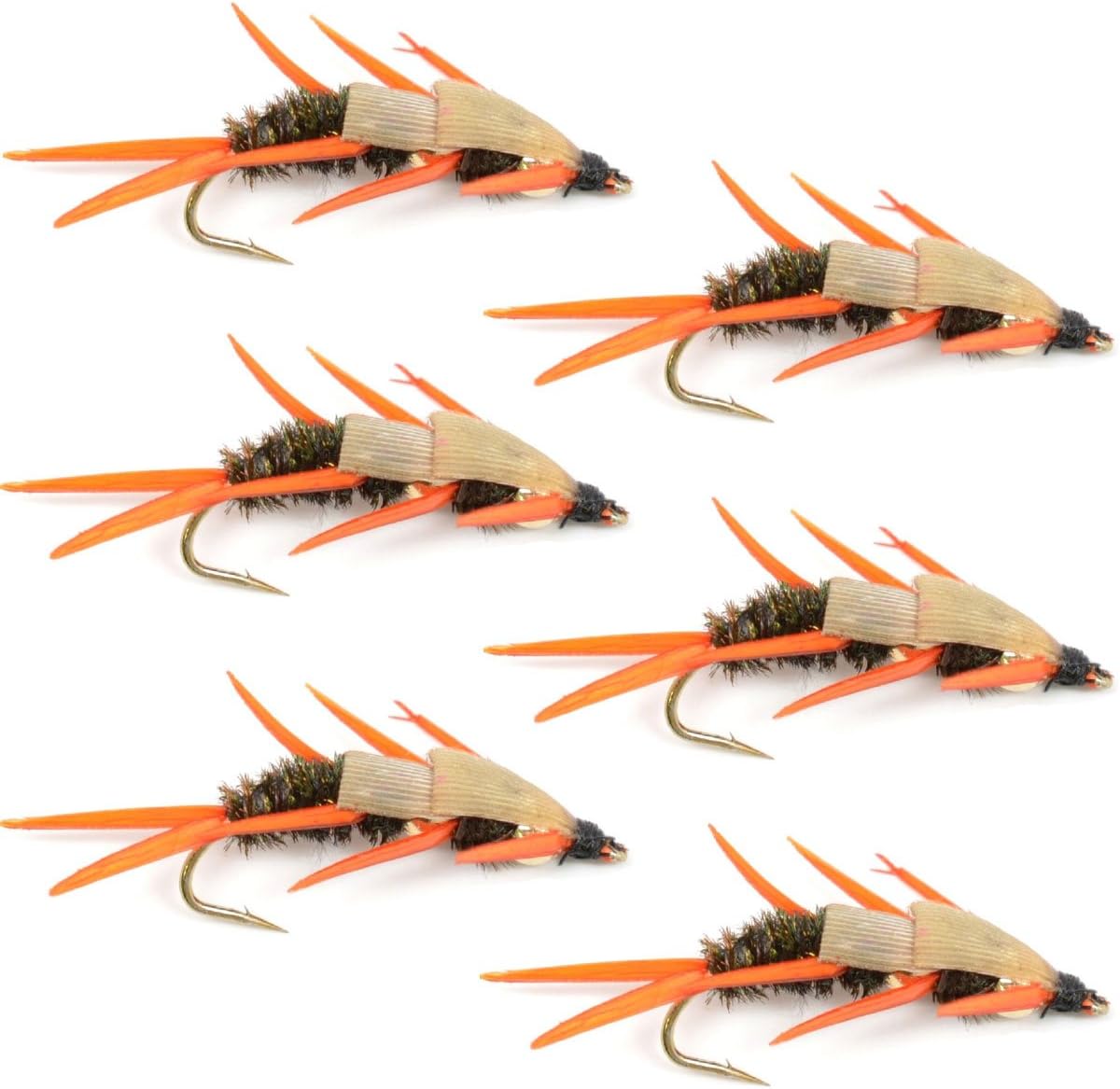 Double Bead Peacock Stonefly Nymph with Amber Biot Legs Fly Fishing Fl ...
