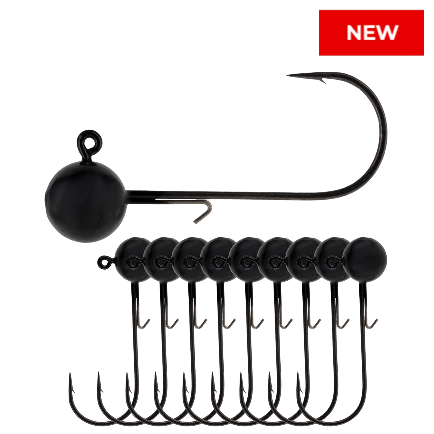 Reaction Tackle Lead Ball Jigs (10-Pack) – Premium Round Jig Heads for ...