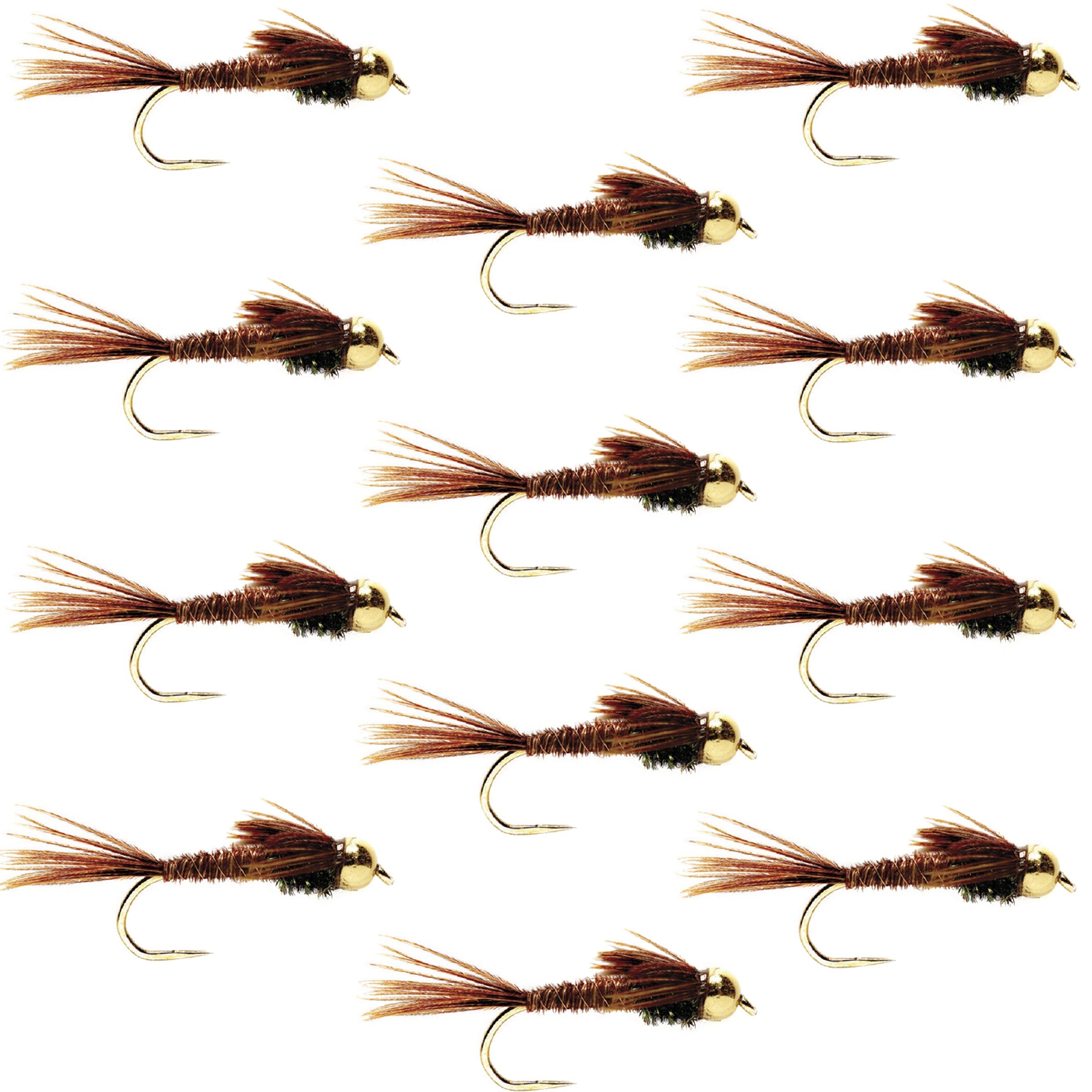 Barbless Bead Head Pheasant Tail Nymph Fly 1 Dozen Flies Hook Size 18 ...